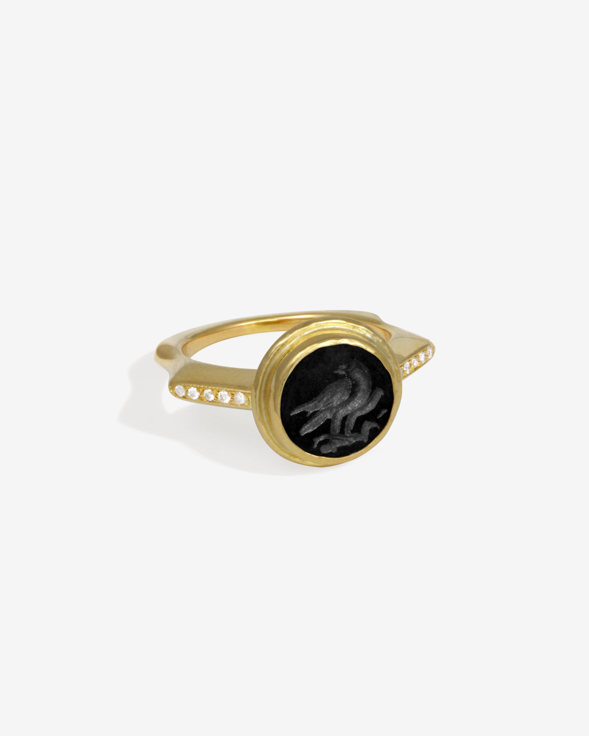 solid gold onyx ring