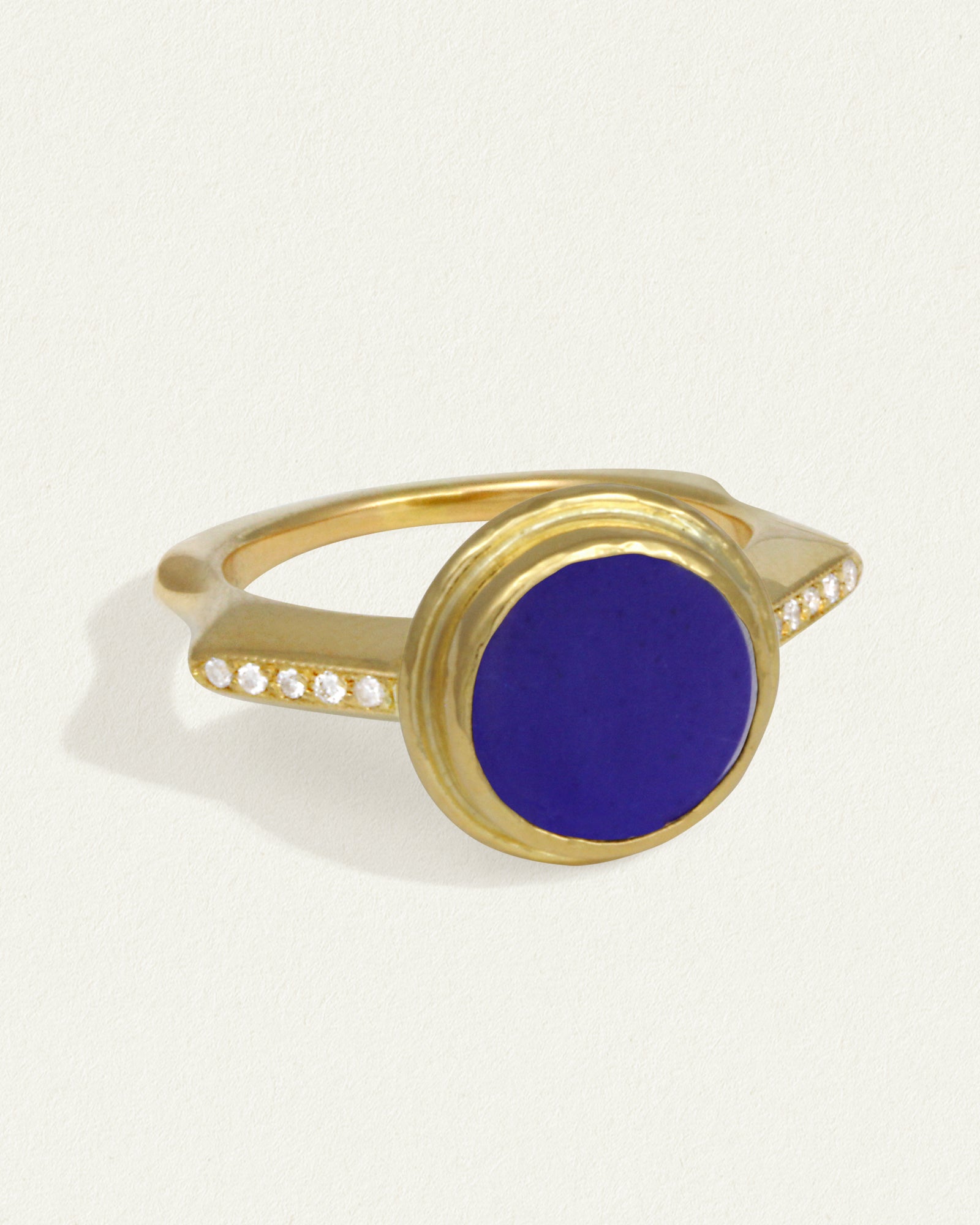 Inara Ring Lapis Solid Gold – Temple of the Sun US