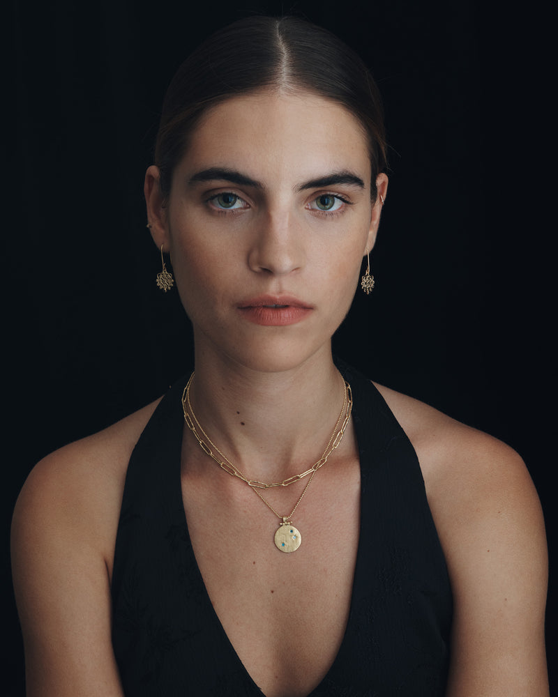 Arinna Earrings Sapphire Gold Vermeil