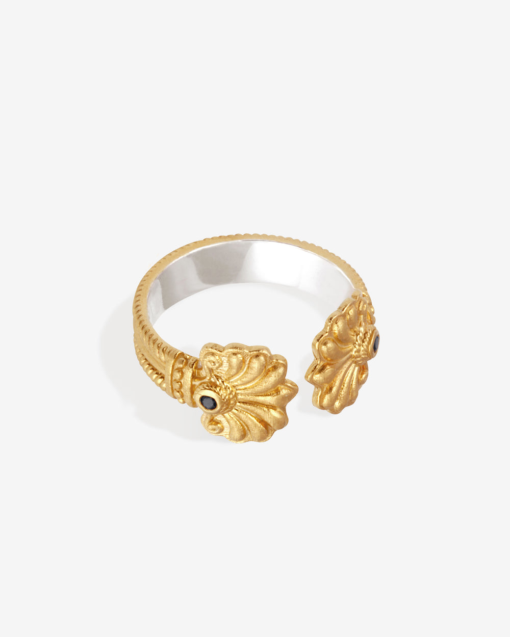 Isabel Ring Black Sapphire Gold Vermeil