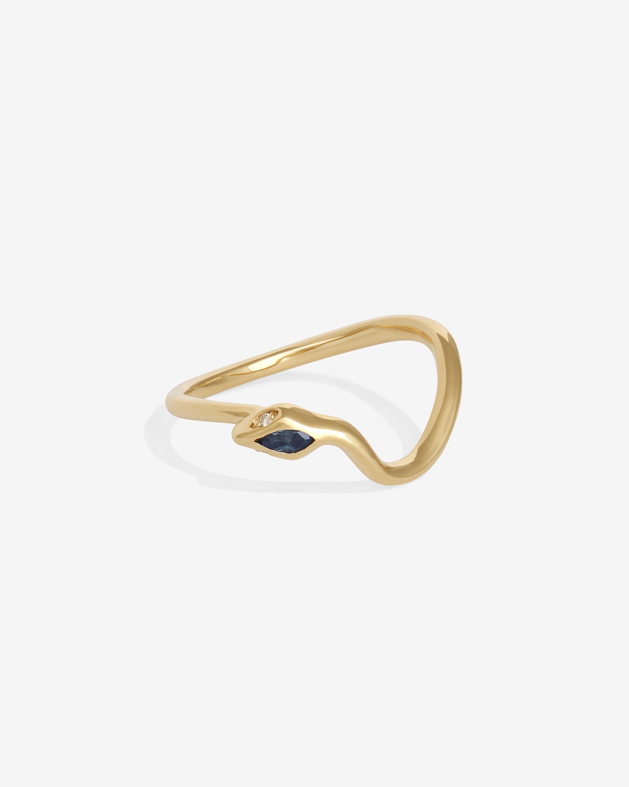 Iona Snake Ring Sapphire Diamond Solid Gold