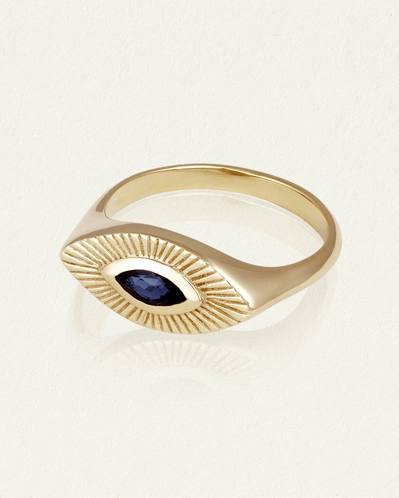 Alessia Ring Blue Sapphire Solid Gold – Temple of the Sun US